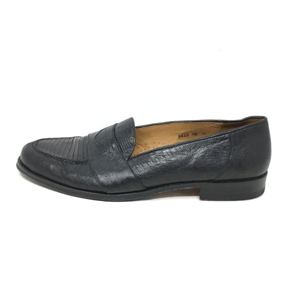 Magnanni | Shoes | Magnanni Loafers Shoes Size 5 Black Full Lizard ...